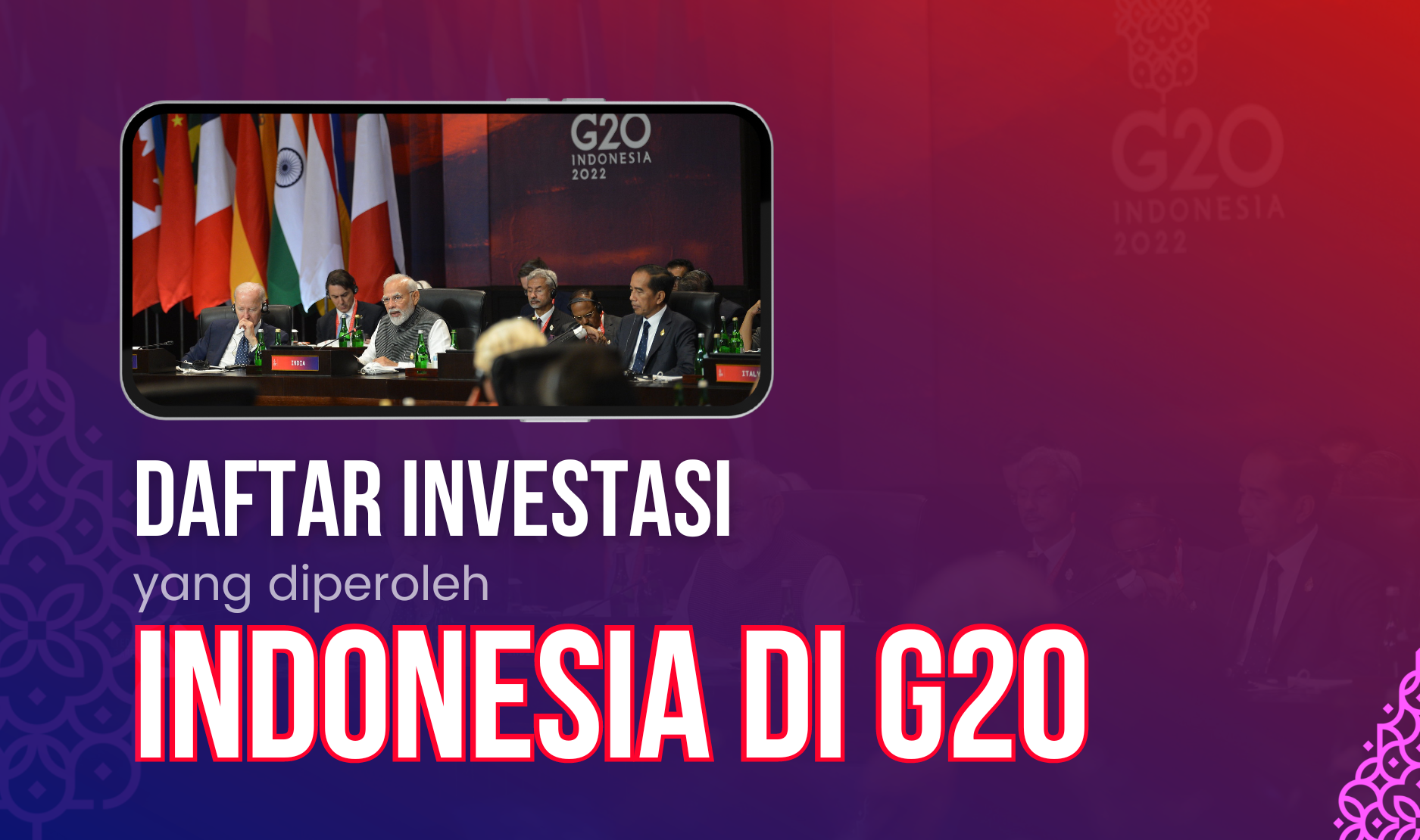 Daftar Investasi Yang Diperoleh Indonesia Dari G20 Daftar Investasi Yang Diperoleh Indonesia Dari G20