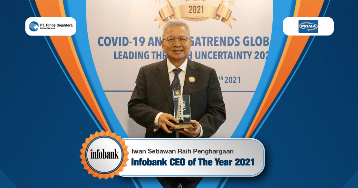 Iwan Setiawan Raih Penghargaan Infobank CEO of The Year 2021