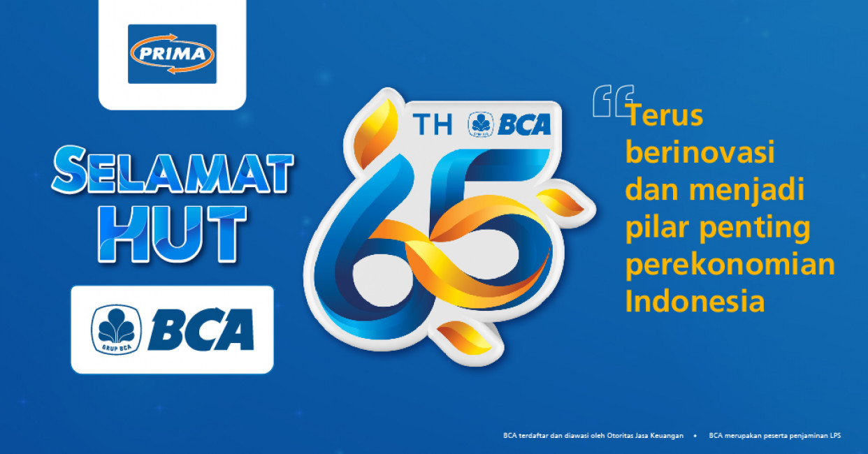HUT BCA ke 65 HUT BCA ke 65