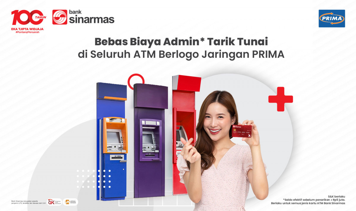BEBAS biaya admin tarik tunai di ATM Jaringan Prima