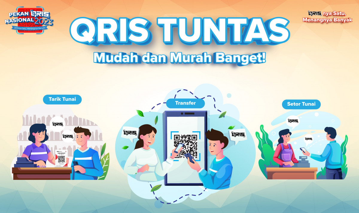 QRIS TUNTAS (Tarik Tunai, Transfer, Setor Tunai) Mudah dan Murah Banget