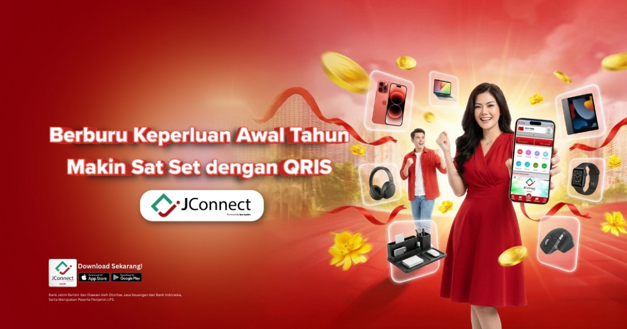 Berburu Keperluan Awal Tahun Makin Sat Set dengan QRIS JConnect Mobile
